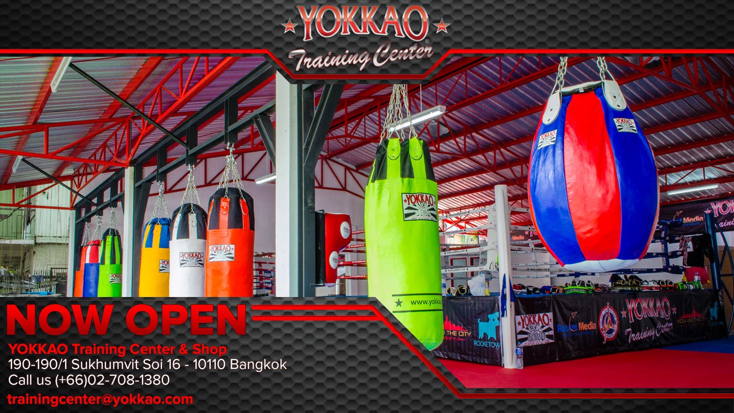Saenchai, Singdam and Manop at the New YOKKAO Training Center in the h ...